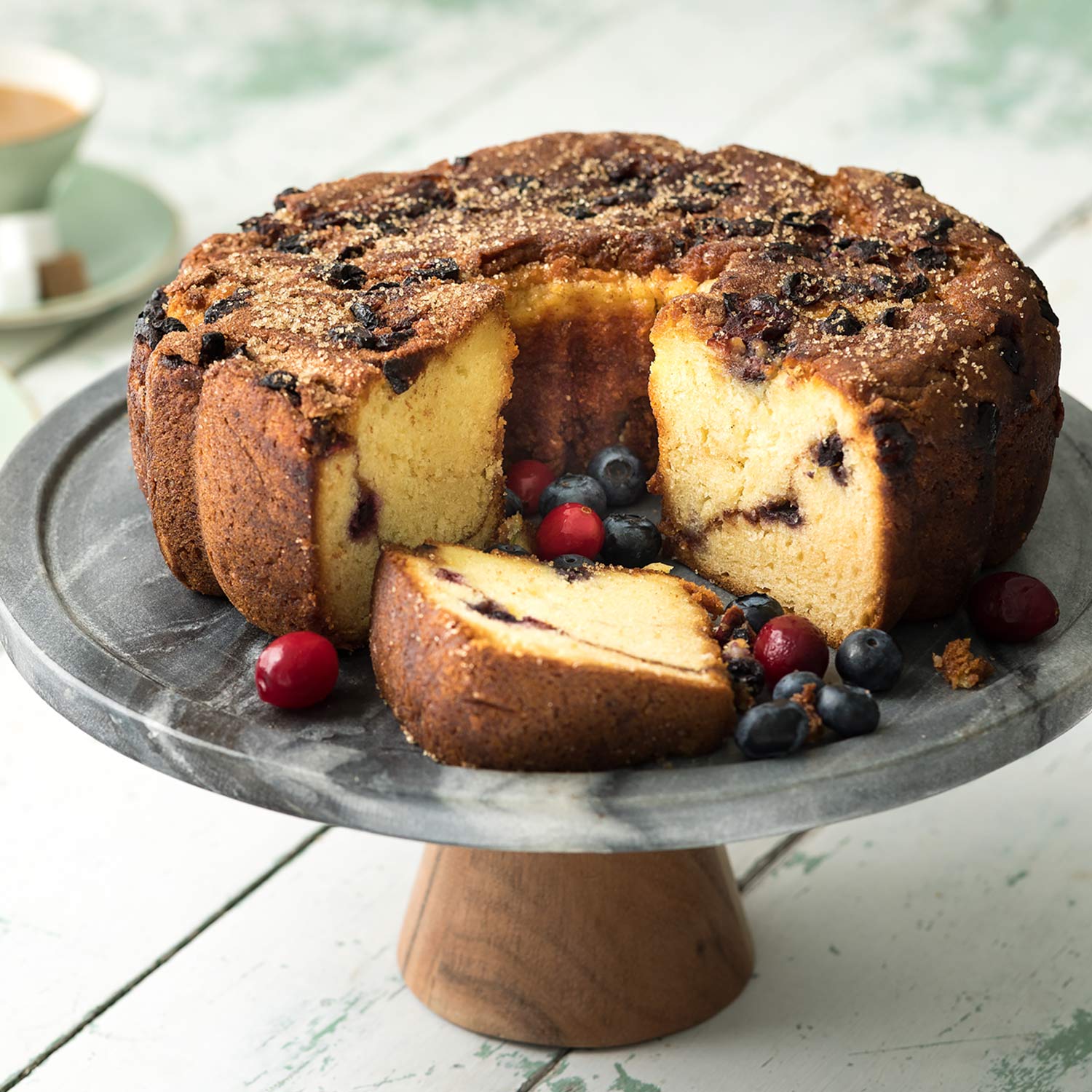 New Braunfels Smokehouse: Cranberry-Blueberry Coffee Cake